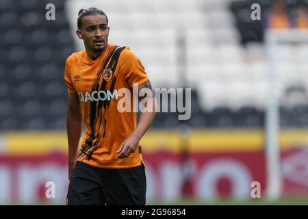 Randell Williams #19 of Hull City during the game in, on 8/14/2021 ...