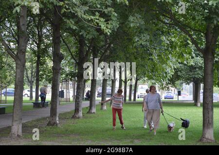 Besselpark in Kreuzberg, Berlin, Germany - July 24, 2021 Stock Photo ...