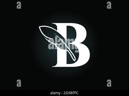 Initial M alphabet with a feather. Law firm icon sign symbol. Logo for ...