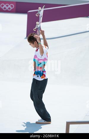 Yuto Horigome (JPN) Skateboarding, Men's Street final JULY 25, 2021 ...