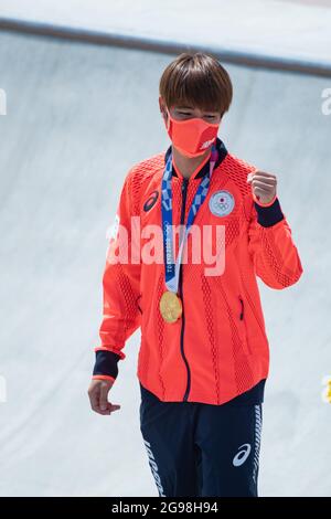 Yuto Horigome (JPN), gold medal Skateboarding, Men's Street awards ...