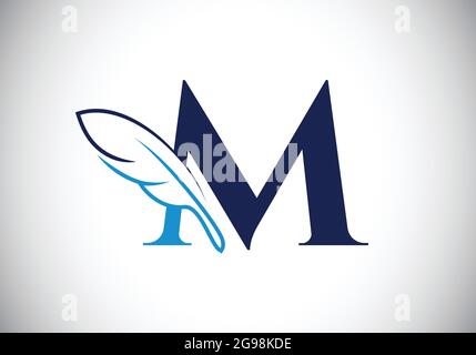 Initial T alphabet with a feather. Law firm icon sign symbol. Logo for ...