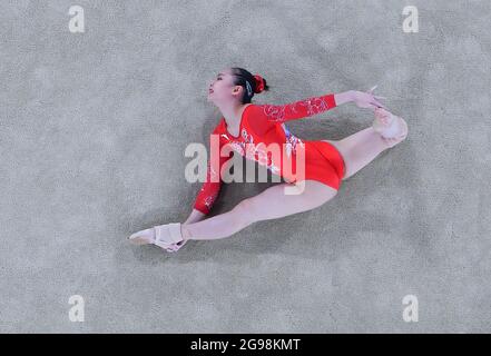 Yufei Lu of China during women's qualification for the Artistic ...