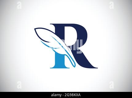 Initial M alphabet with a feather. Law firm icon sign symbol. Logo for ...