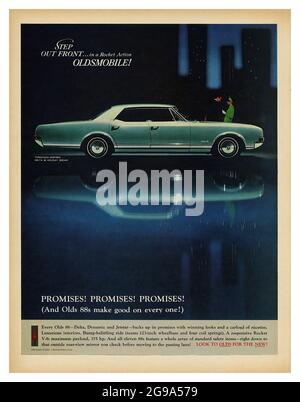 Oldsmobile Delta 88 (1966) - Vintage American magazine car advert Stock ...