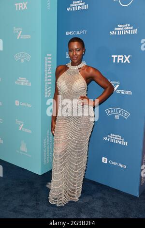 Saje Nicole attends Sports Illustrated Swimsuit 2021 Issue Cover Reveal ...