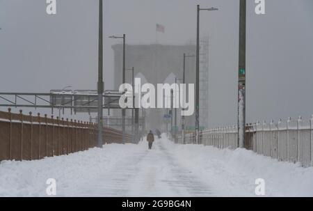 Major winter snowstorm hits New York City during the Pandemic NYC Stock Photo - Alamy
