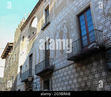 BARCELONA, SPAIN - OCT 24, 2019: View of the famous The Casa de les ...