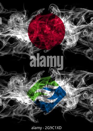 Smoke flags of Japan, Japanese and Japan, Japanese, Esashi, Hiyama ...