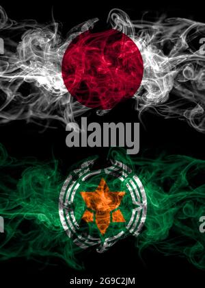 Smoke flags of Japan, Japanese and Japan, Japanese, Rumoi, Hokkaido ...