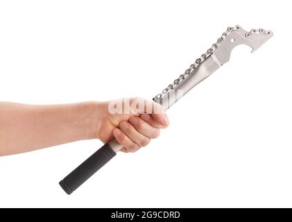 bike chain whip tool path isolated on white Stock Photo - Alamy