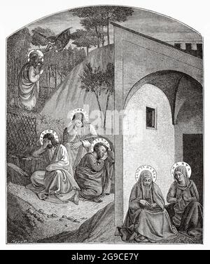 Agony in the Garden. Our Lord Jesus prays in Getsemani on the Mount of ...
