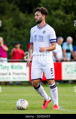 Swansea City u23 captain Ben Erickson in action. Trefelin v Swansea ...