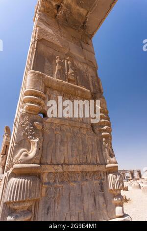 Capital of Persian columns Stock Photo - Alamy