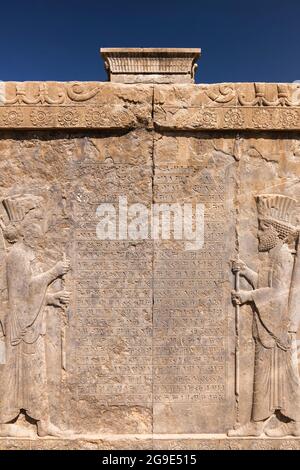 Persepolis, cuneiform inscription, palace of Darius the great(Tachara ...