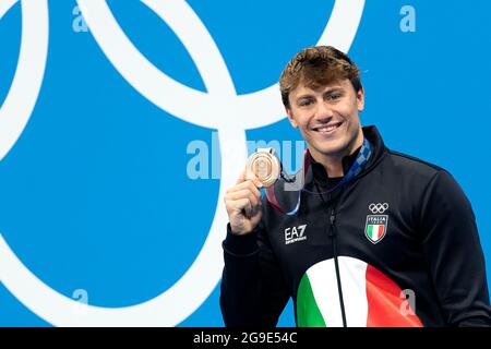 TOKYO, JAPAN - JULY 26: Nicolo Martinenghi of Italy, Adam Peaty of ...