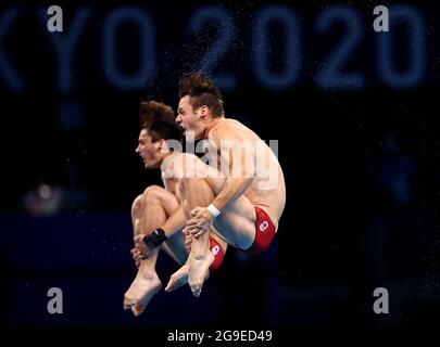 RIENDEAU Vincent, ZSOMBOR-MURRAY Nathan (CAN), July 26, 2021. Diving ...