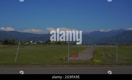 runway at the airport of Batumi, Adjara, Georgia Stock Photo - Alamy