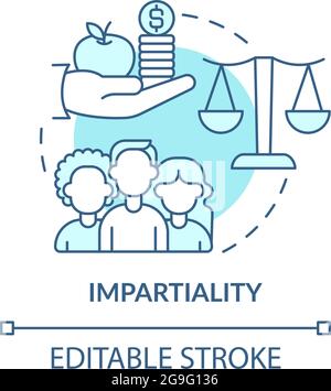 Impartiality turquoise concept icon Stock Vector Image & Art - Alamy