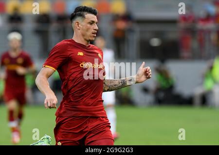 Frosinone, Italy July 25 2021. Roma’s wall on a Adam Bodi (Debrecen ...