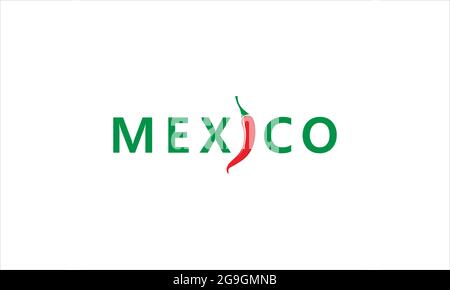 Mexico country typography illustration with traditional mexican culture ...