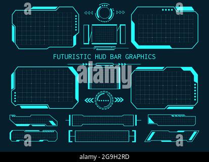 HUD digital futuristic style videogame user interface health shield ...
