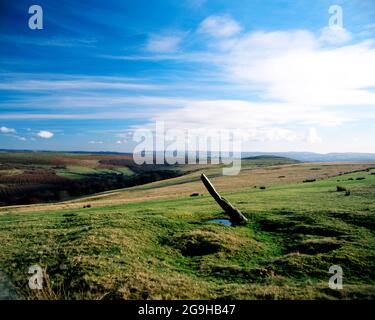Standing Stone Merthyr Tydfil Common near Fochriw South Wales Stock ...