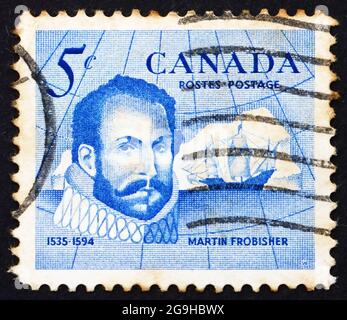 CANADA - CIRCA 1963: a stamp printed in the Canada shows Export Crate ...