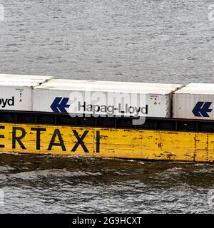 Hapag lloyd container ship logo livery graphic Stock Photo - Alamy