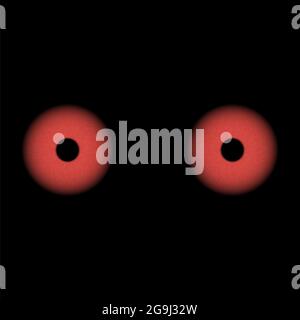 Red Devil Eyes Isolated on Black Background Stock Photo - Alamy