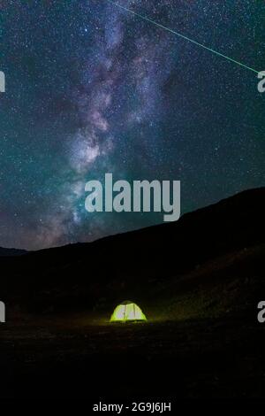 Milky way over mountains in summer Stock Photo - Alamy
