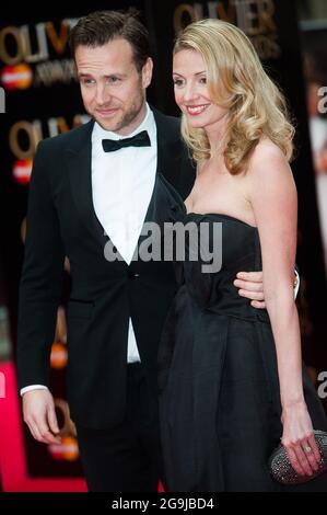 Rafe Spall and wife Elize Du Toit arriving at the UK Premiere of Mum's ...