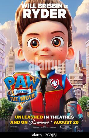 PAW PATROL: THE MOVIE, Will Brisbin, voice of Ryder, on set, 2021. ph ...