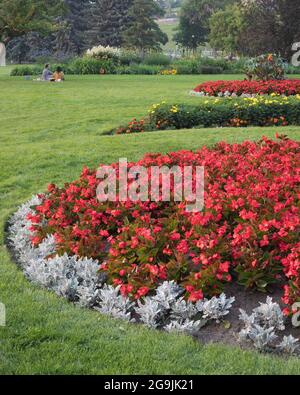 Riley park flower garden in summer, Calgary, Alberta, Canada Stock ...