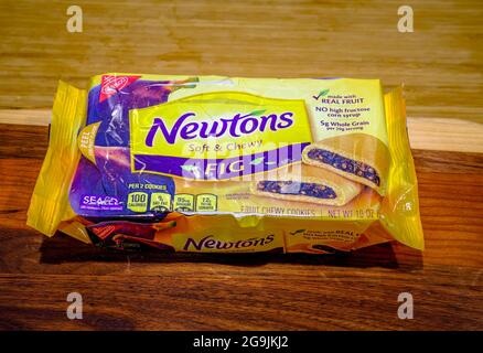 A package of Nabisco brand Fig Newtons, soft & chewy, made with real ...