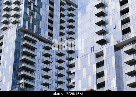 High-rise apartment buildings, Montreal, Province of Quebec, Canada ...