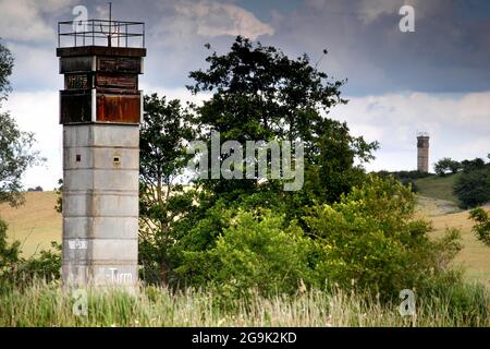 Former East German watchtowers near Checkpoint Charlie in 1995 Stock ...