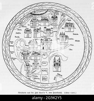 14th Century World Map Stock Photo - Alamy