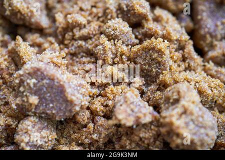 Chinese traditional crude brown sugar close-up, sucrose Stock Photo - Alamy
