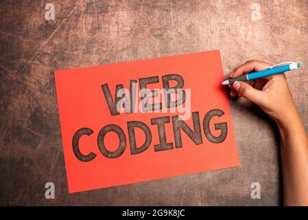 Handwriting text writing Coding And Programming. Concept meaning Design ...