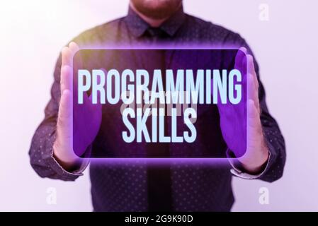 Conceptual caption Programming Skills. Internet Concept skills vital to write a program so ...