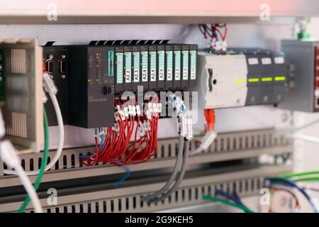 Modular PLC based industrial control system in a rack Stock Photo - Alamy