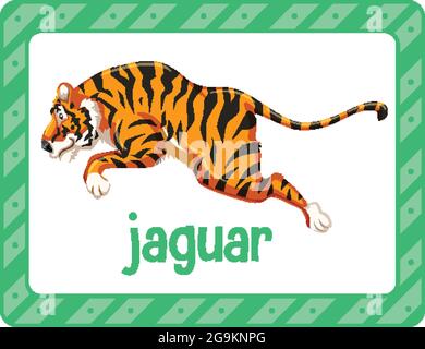 Flashcard letter J is for jaguar Stock Vector Image & Art - Alamy