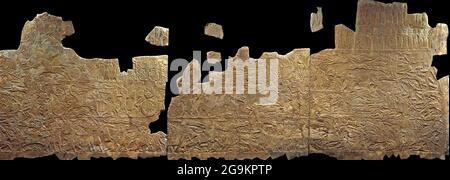 6878. Relief from the palace of the Assyrian King Ashurbanipal ...