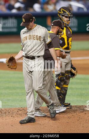 San Diego Padres' Tim Hill during a baseball game against the San ...