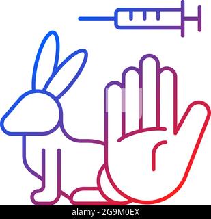 Animal testing, medical trial vector icon. Lab mouse and syringe ...