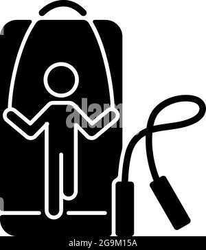 rope fitness sport glyph icon vector illustration Stock Vector Image ...