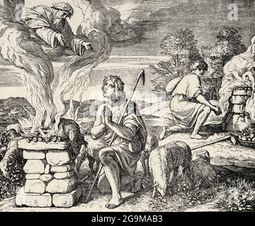 Sacrifice of Kain and Abel; History of Kain and Abel. Cain and Abel ...