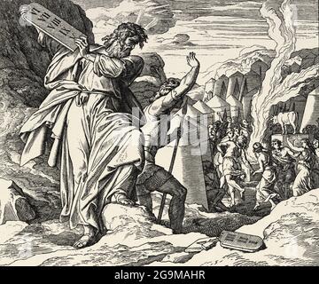 Exodus. God tables law. Moses receives the 10 commandments on Mount ...