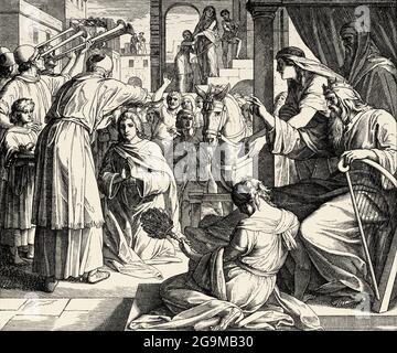 Solomon is anointed king Stock Photo - Alamy